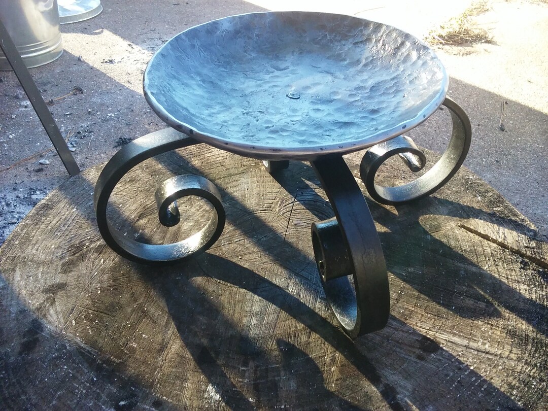 Extra Large Hand Forged Medieval Standing Steel Bowl - Etsy