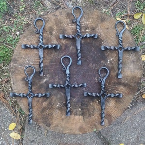 Hand Forged Shepherd's Hook Twisted Backsmith's Cross - Etsy