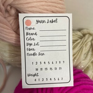 Yarn Labels for Making Your Crafting Era More Organized - Etsy