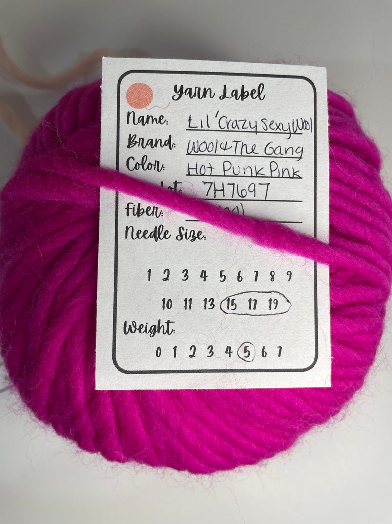 Yarn Labels for Making Your Crafting Era More Organized - Etsy