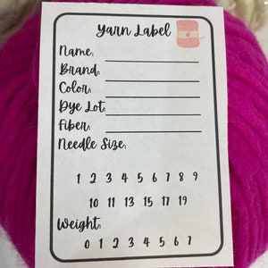 Yarn Labels for Making Your Crafting Era More Organized - Etsy