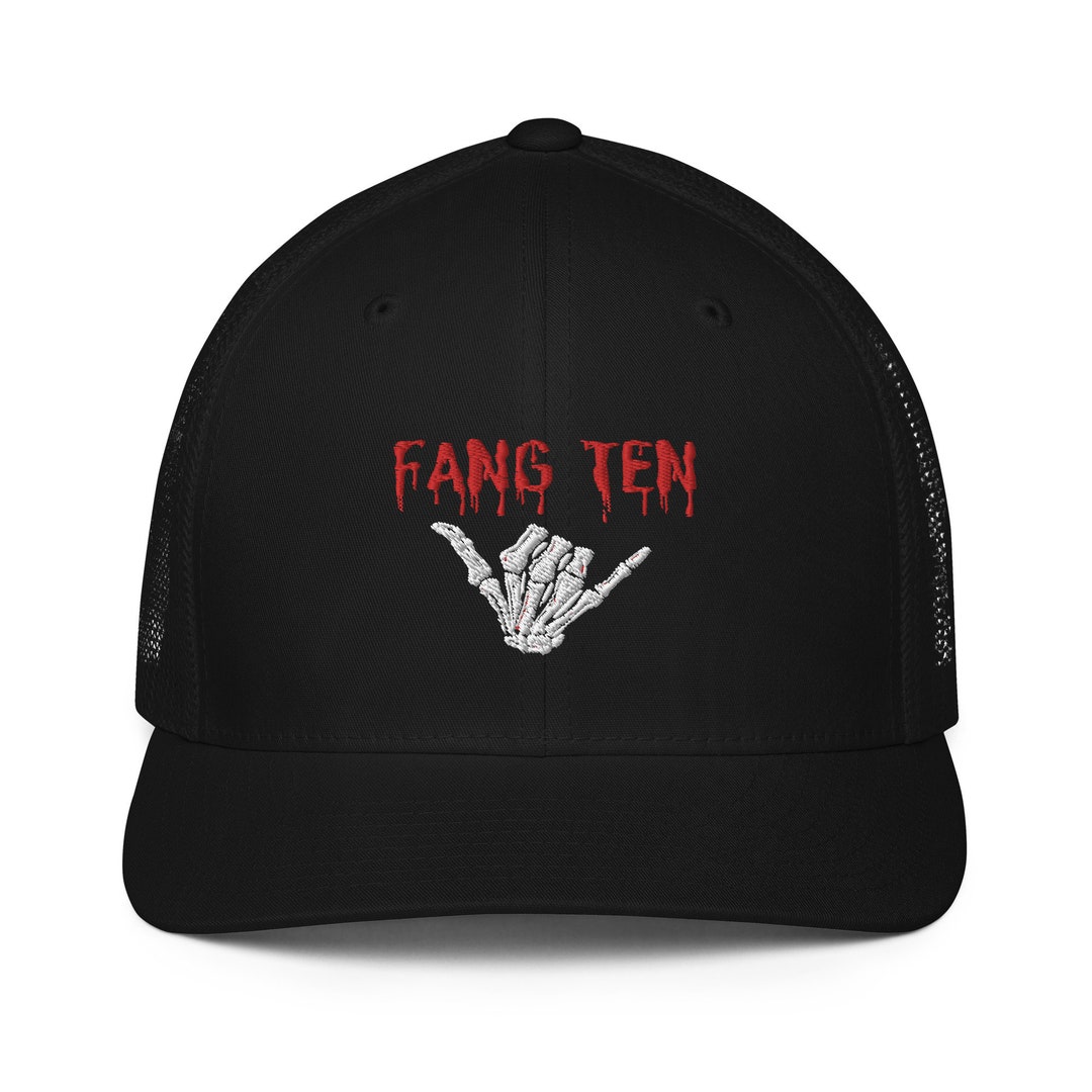 Fang Ten Trucker Cap, Surfer Trucker Hat, Surfer Skeleton Hat ...
