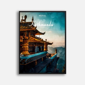 Nepal Kathmandu Poster Nepal Digital Download Prints Cool Wall Decor ...