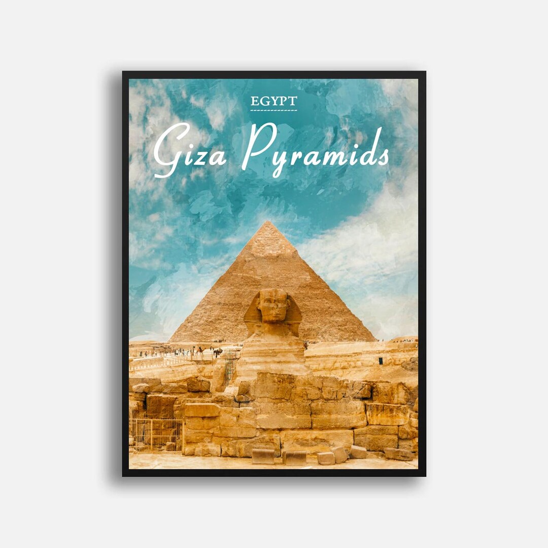 Egypt the Pyramids Posters Giza Wall Decor Art Print Digital Download ...