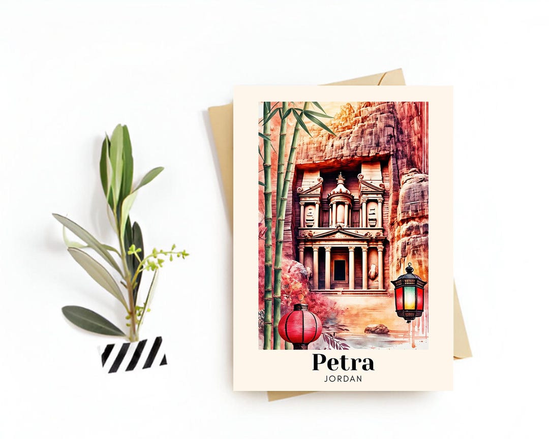 Petra Jordan Postcard Petra Wall Art the Treasury Print Digital ...