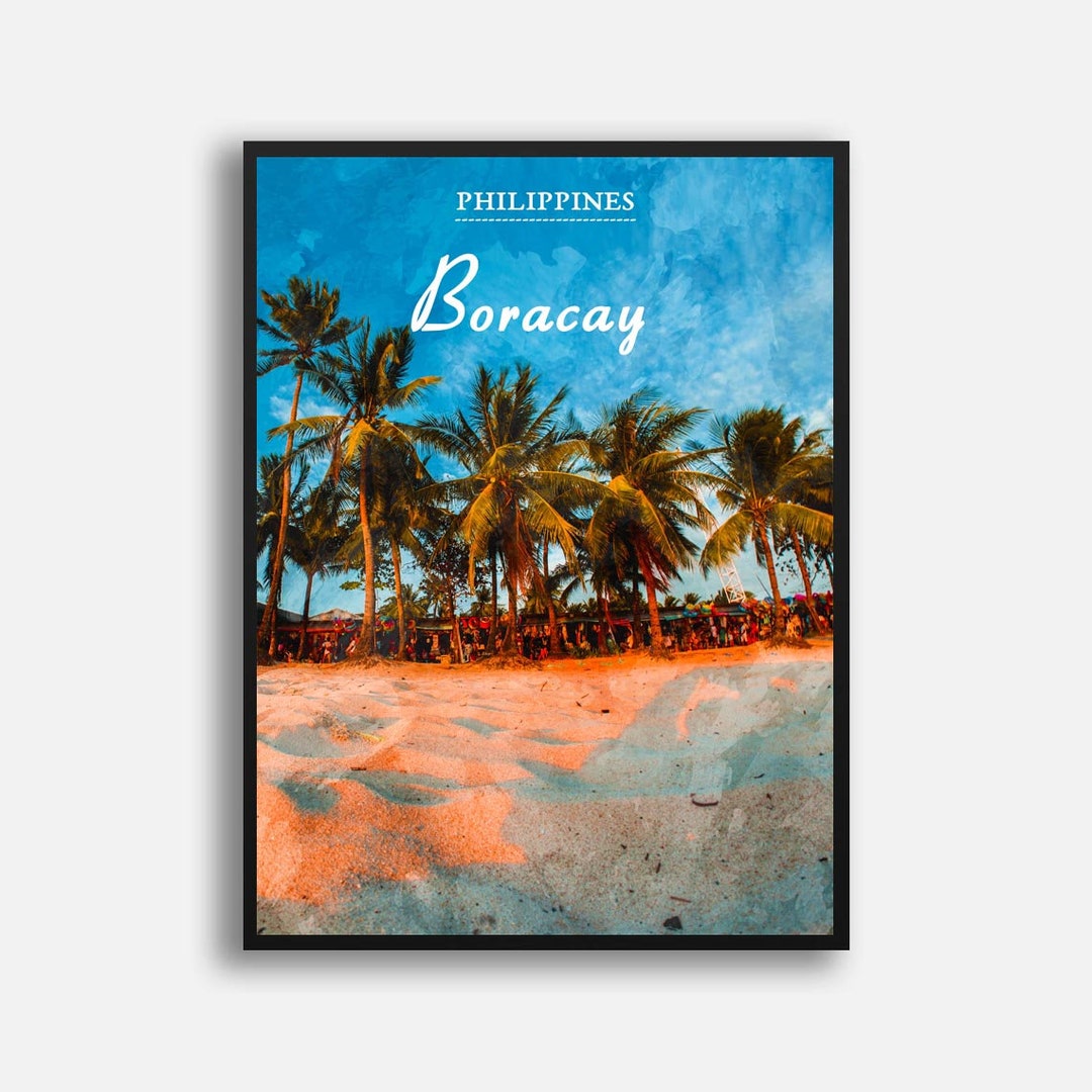 Philippines, Boracay Beaches Poster, Digital Download Prints, Cool Wall ...