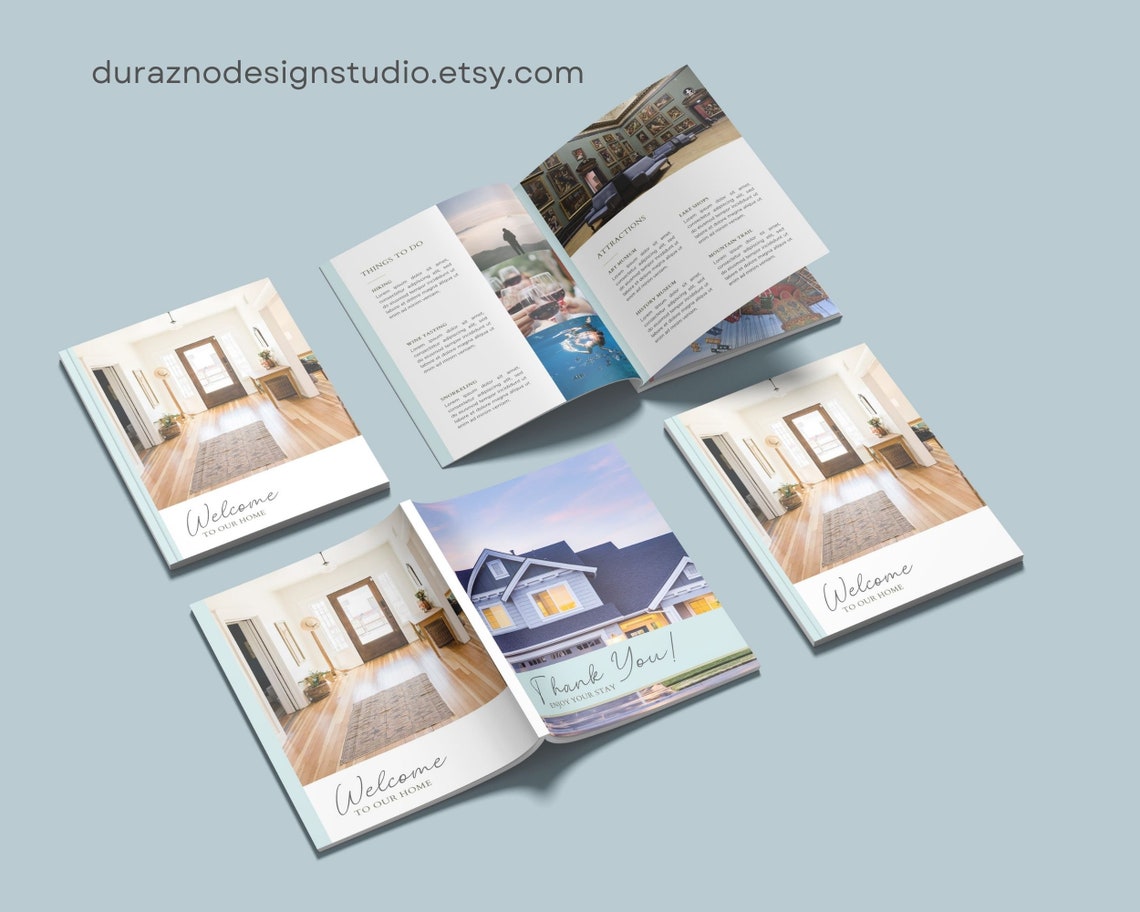 Airbnb Host Welcome Book Template, Guidebook for Guests Editable Canva ...