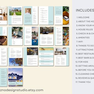 Airbnb Host Welcome Book Template, Guidebook for Guests Editable Canva ...