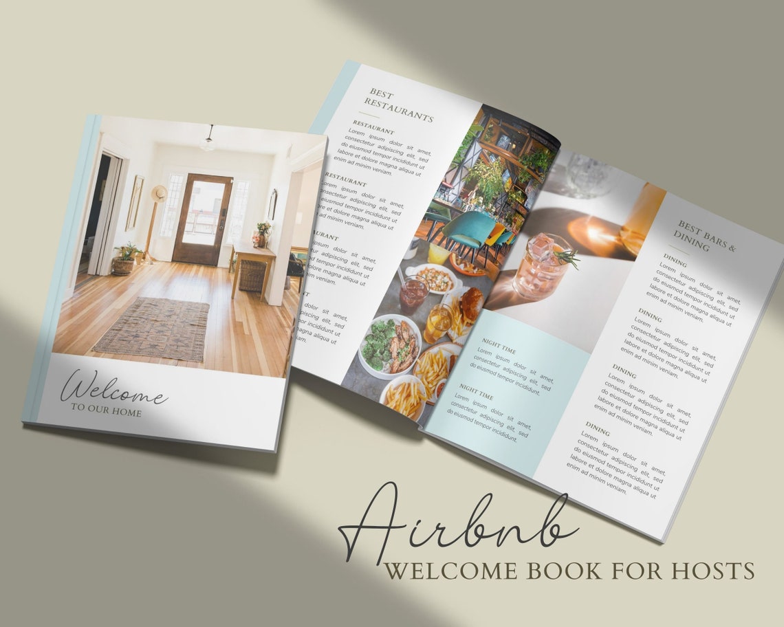 Airbnb Host Welcome Book Template, Guidebook for Guests Editable Canva ...