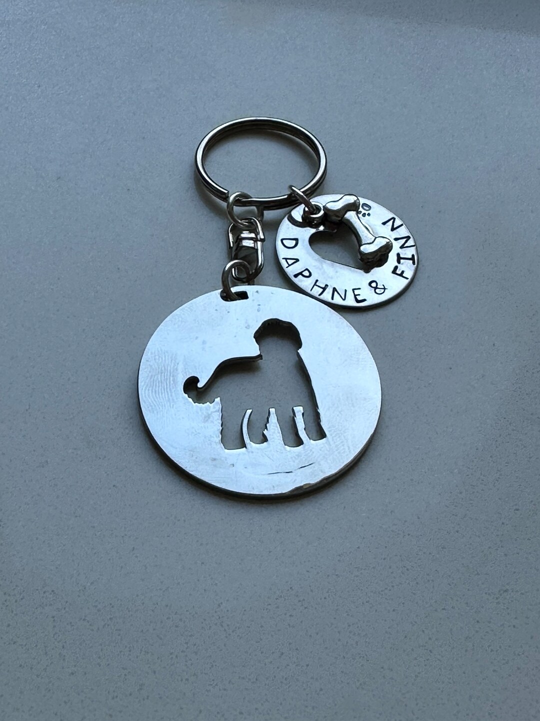 Labradoodle Goldendoodle Custom Keychain, Personalize With up to 3 Dog ...