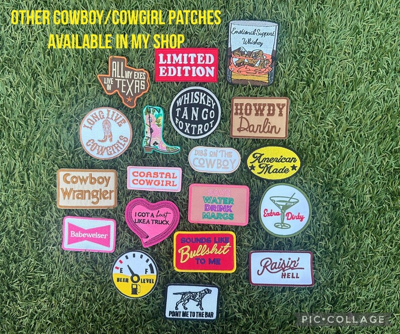 Long Live Cowgirls Patch Iron on Embroidered Cowboy Boot - Etsy