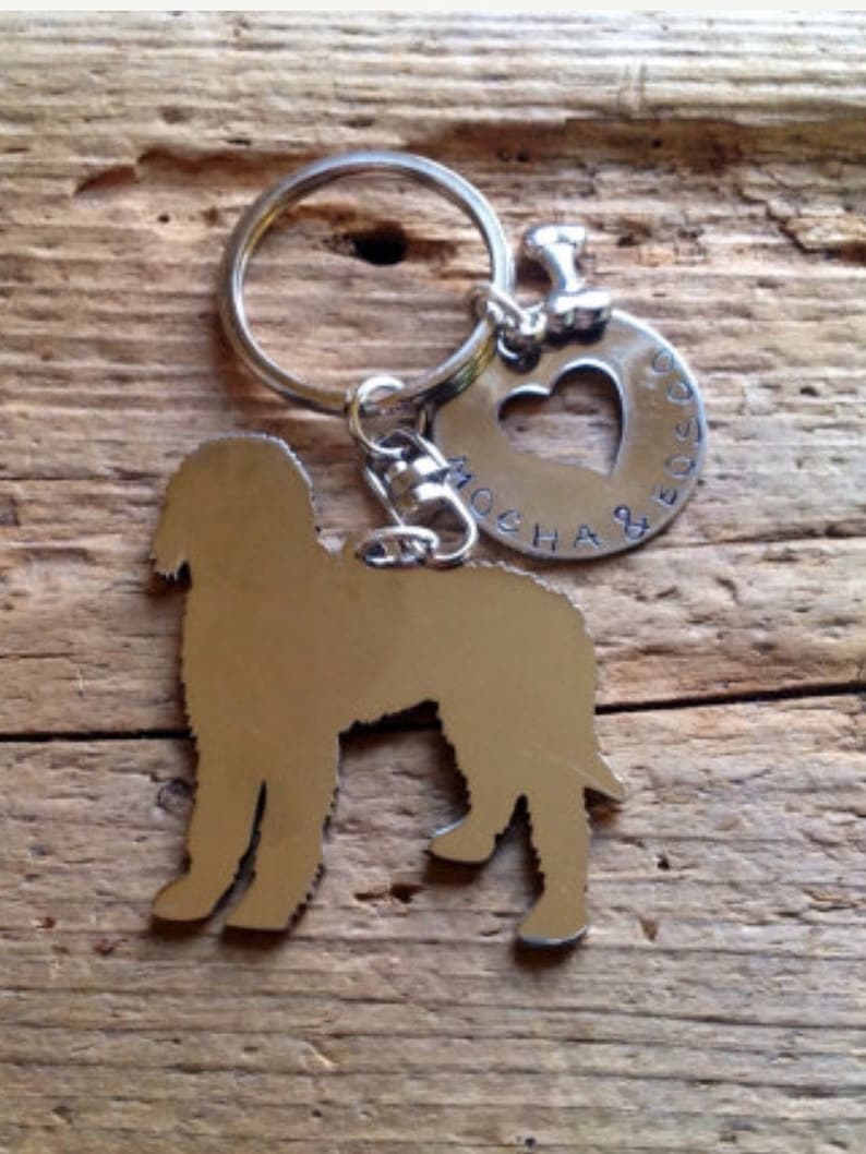 Goldendoodle Labradoodle Custom Keychain. Personalized With up to Three ...