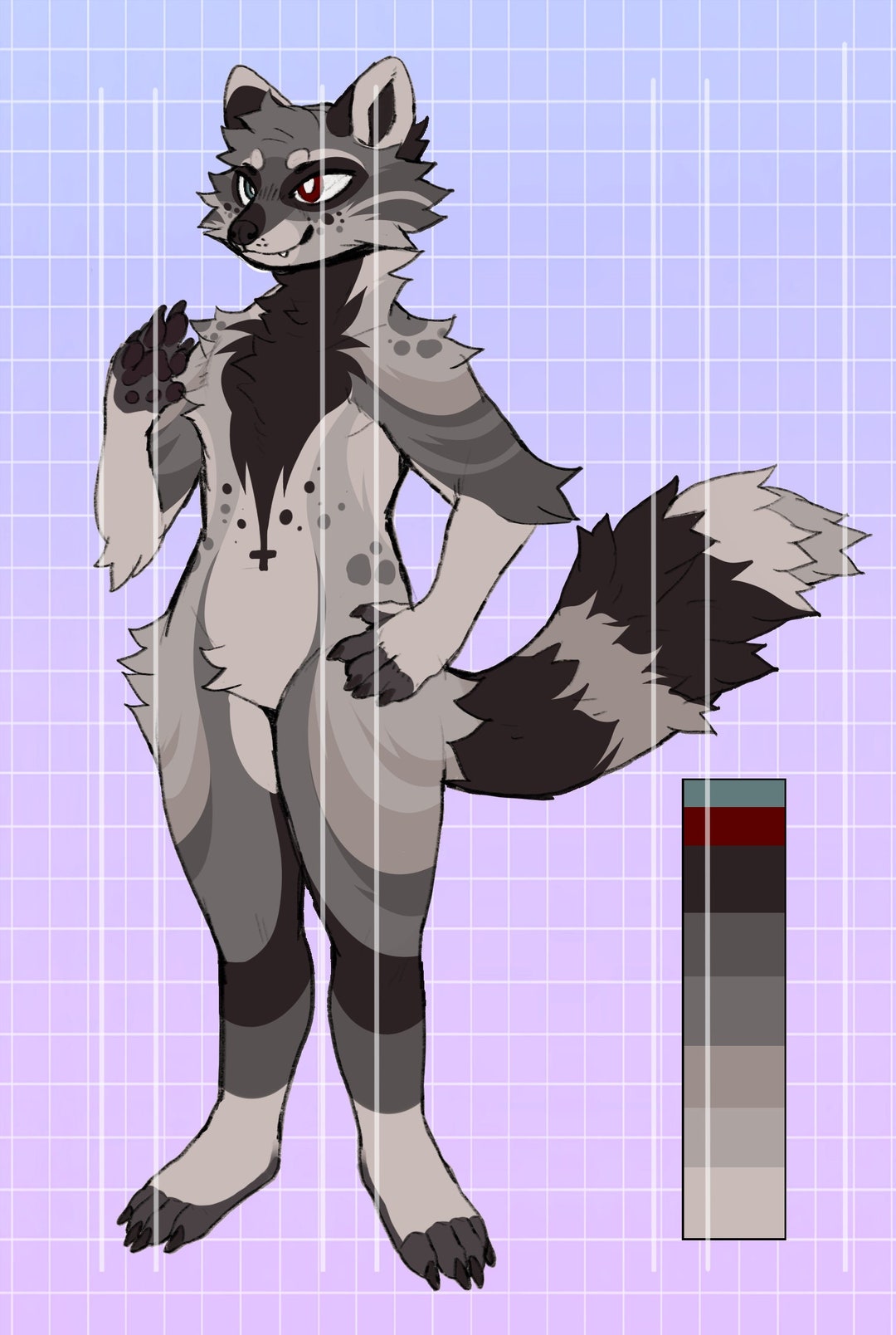 Raccoon Adopt Furry Adoptable Fursona Character Design Anthro - Etsy