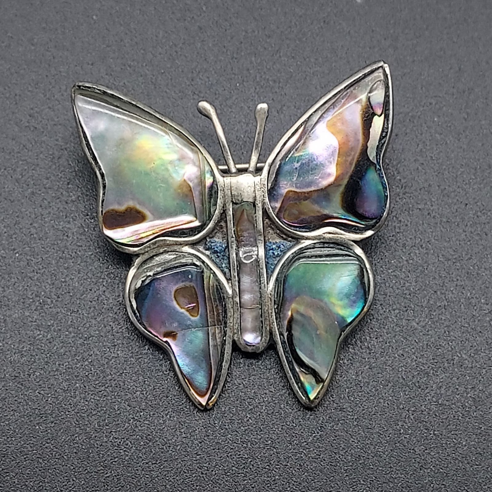 Alpaca Silver Abalone Shell Butterfly Mexico Vintage Costume Jewelry - Etsy