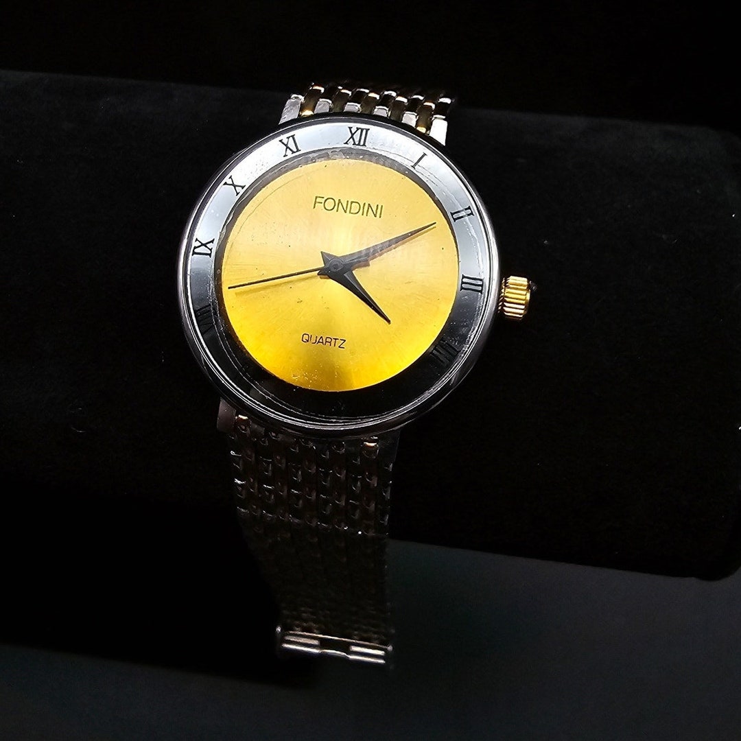Fondini Two Two Quartz Unisex Watch Gold Tone Face WORKS - Etsy