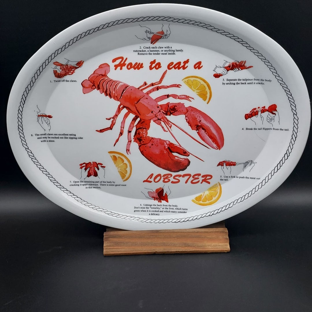 How to Eat a Lobster Plater Plates Set of 6 Plastic Plates Cookout ...