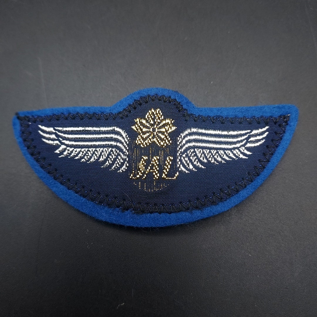 Vintage JAL Japan Airlines Wings Logo Clip on Patch Embroidered - Etsy