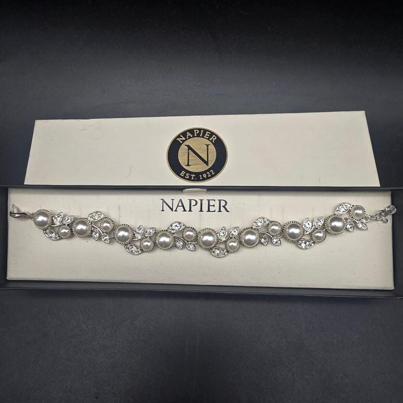 Napier Silver Bead Bracelet - Etsy
