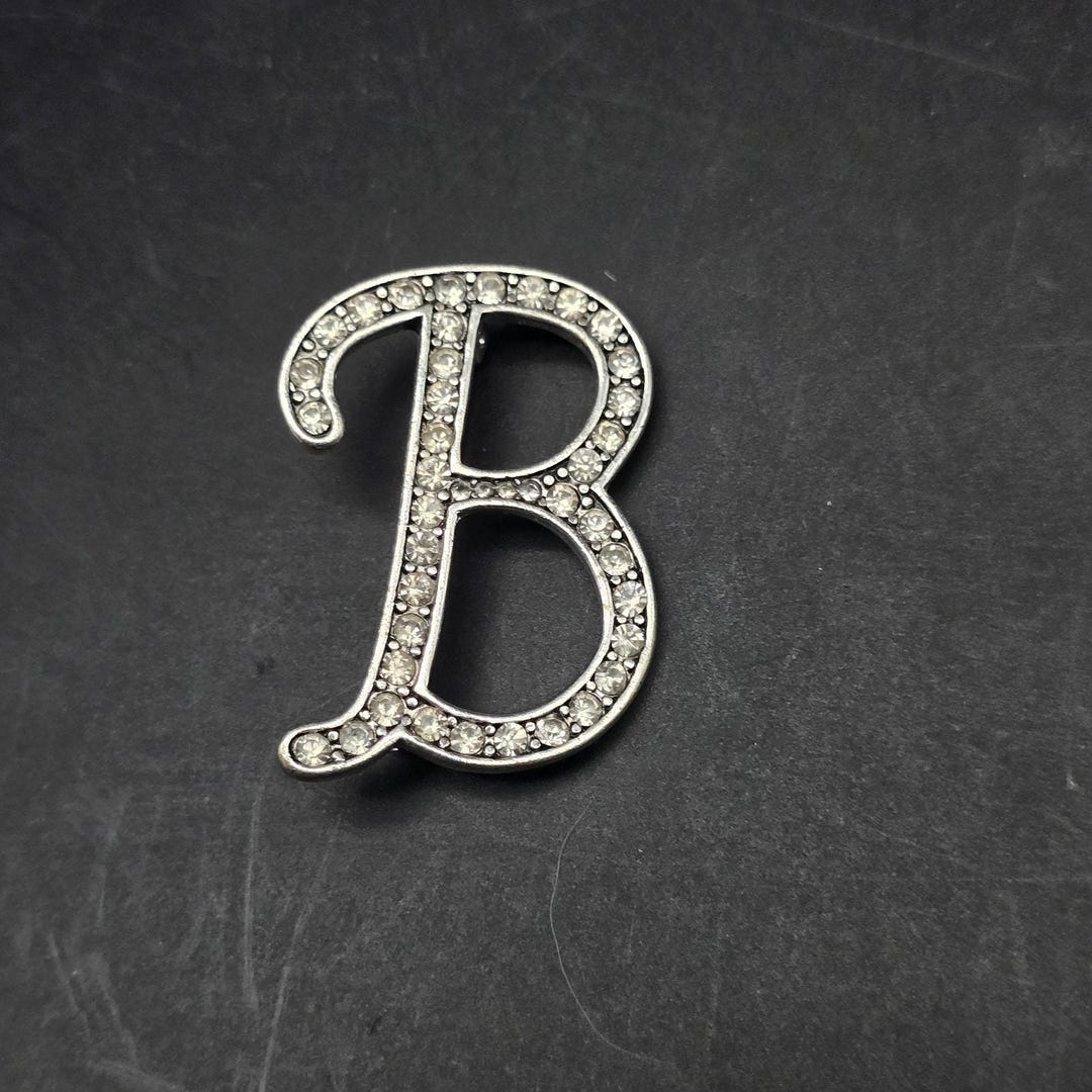 Rhinestone Letter B Brooch Initials Costume Jewelry Monogram - Etsy