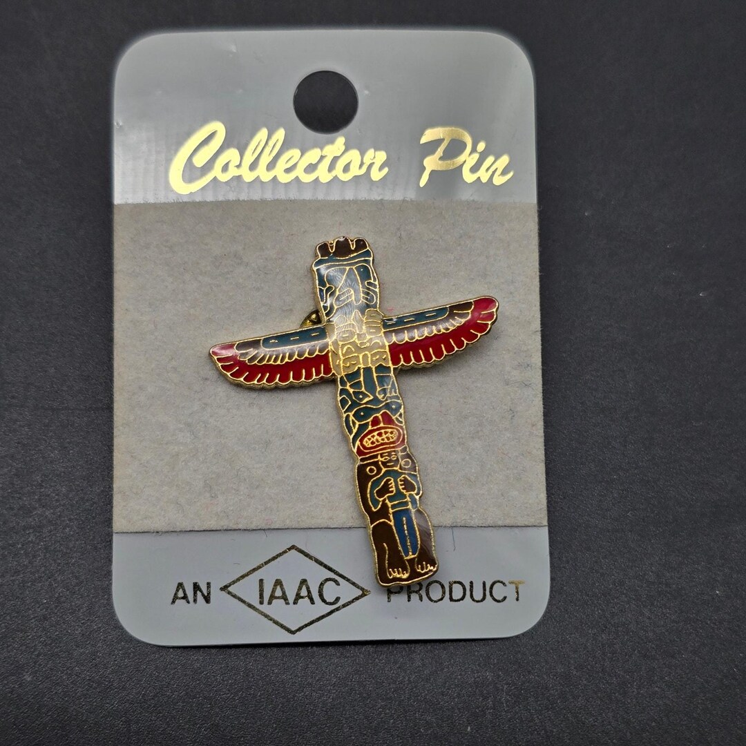 Totem Pole Lapel Pin Enamel Bird Native Southwest - Etsy