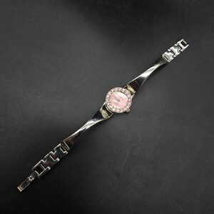 Pink Rhinestone Watch Rumours Ladies Silver Tone WORKING - Etsy