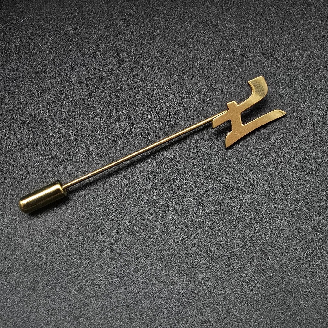 12K Gold Filled Letter H Stick Pin Hat Pin Initial Monogram Vintage ...