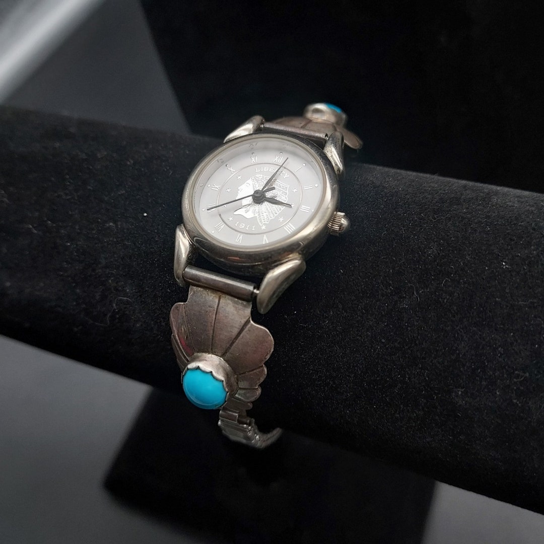 Julia Etsitty Watch Sterling Silver Turquoise Southwest Traditions ...