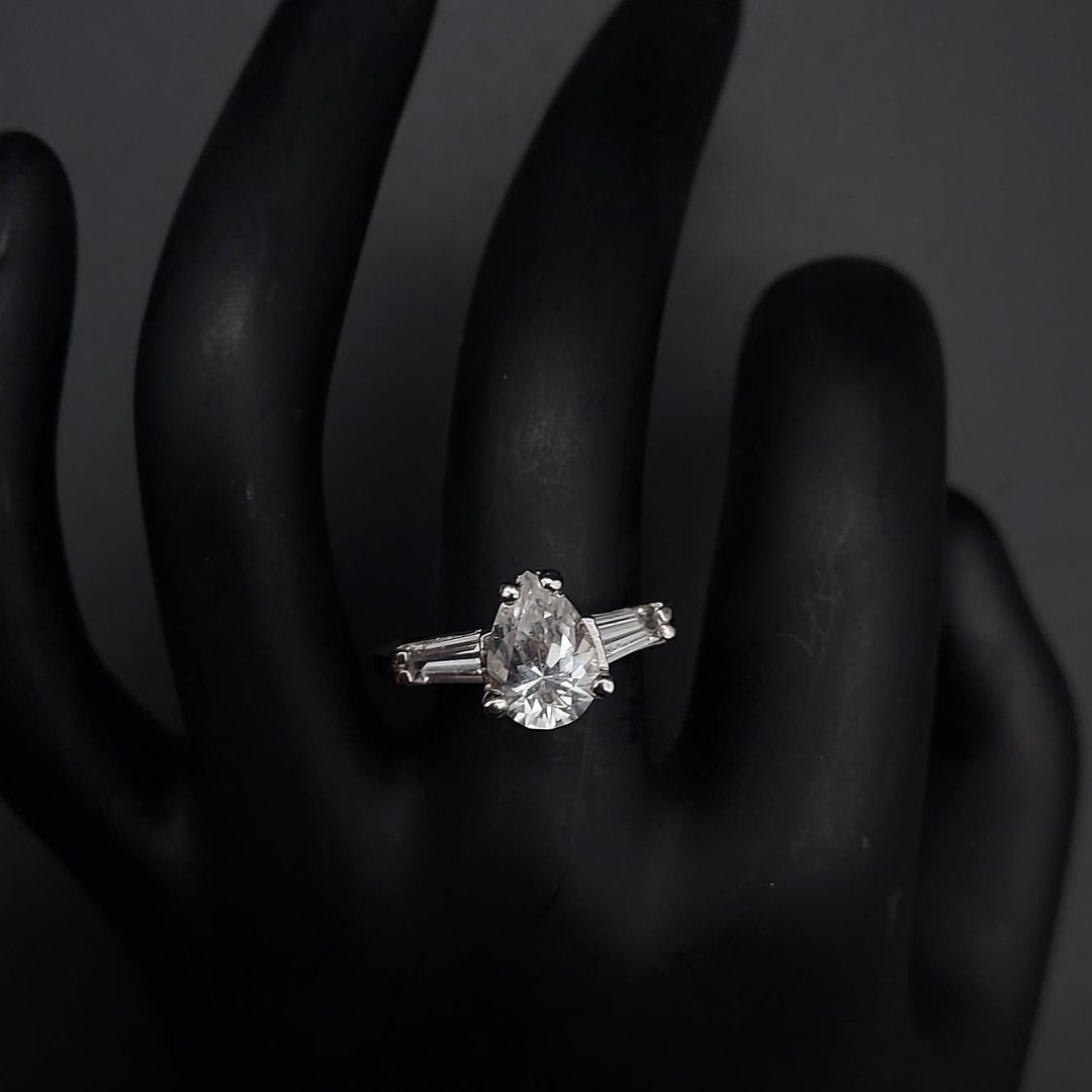 Sterling Silver Spinel Stone Ring Size 7.5 Engagement Anniversary ...