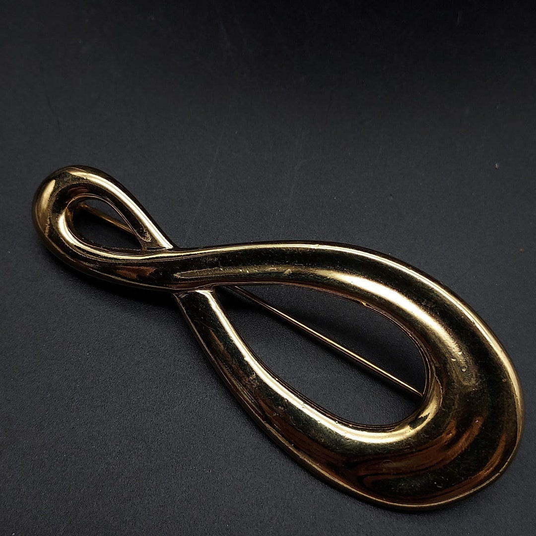 Monet Infinity Symbol Gold Tone Brooch Vintage Costume Jewelry - Etsy