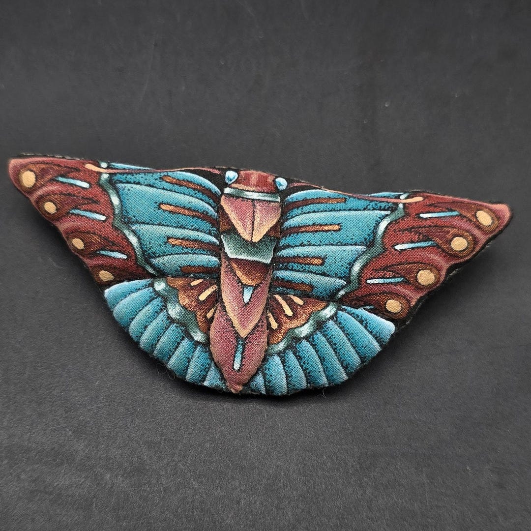 Blue Brown Moth Butterfly Brooch Cloth Fabric Stuffed Plush Roxy ...