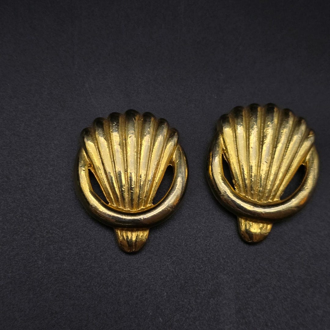 Gold Tone Shoe Clips Vintage Accessories - Etsy
