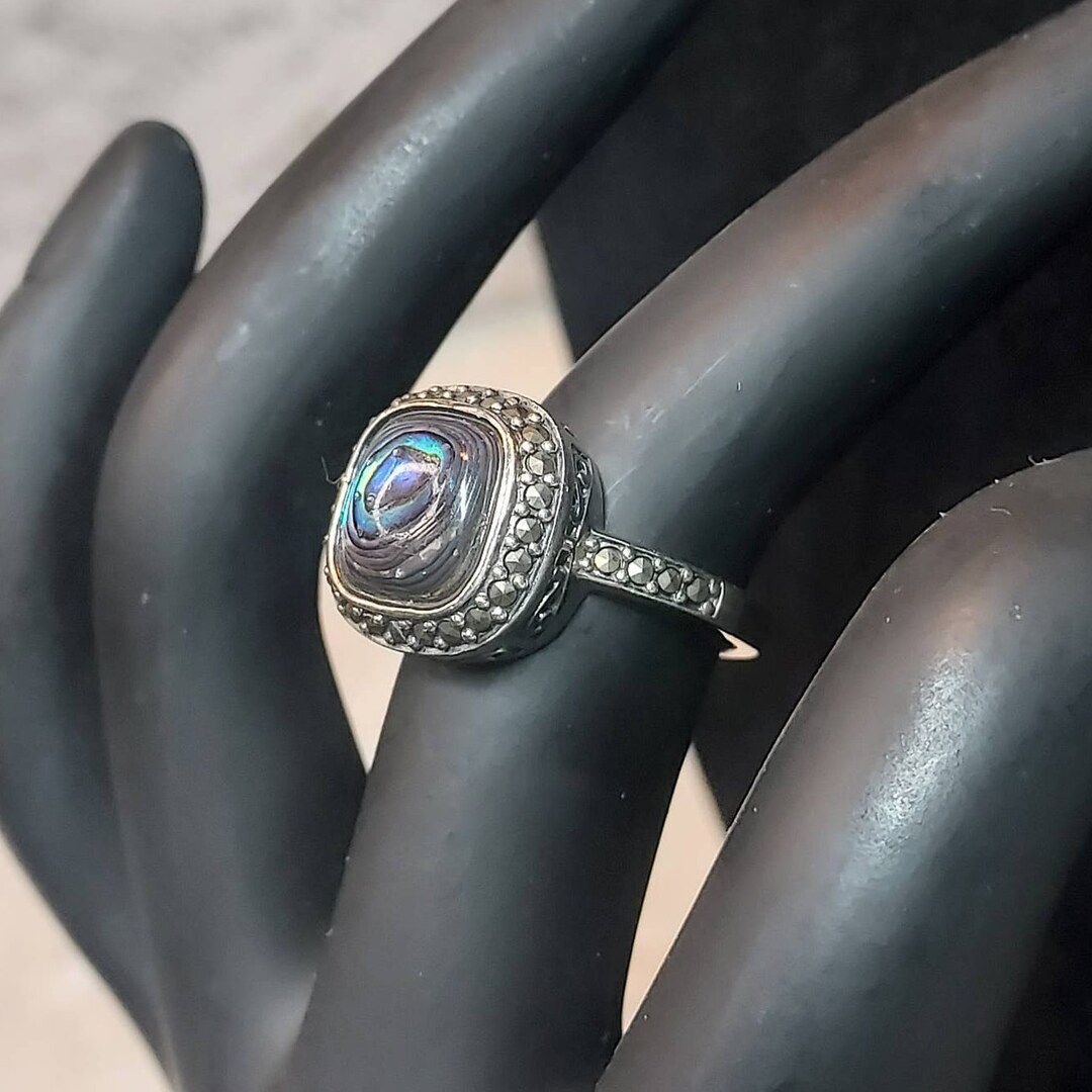 Abalone and Sterling Silver Ring 925 Size 6 by RJ Graziano for Avon - Etsy
