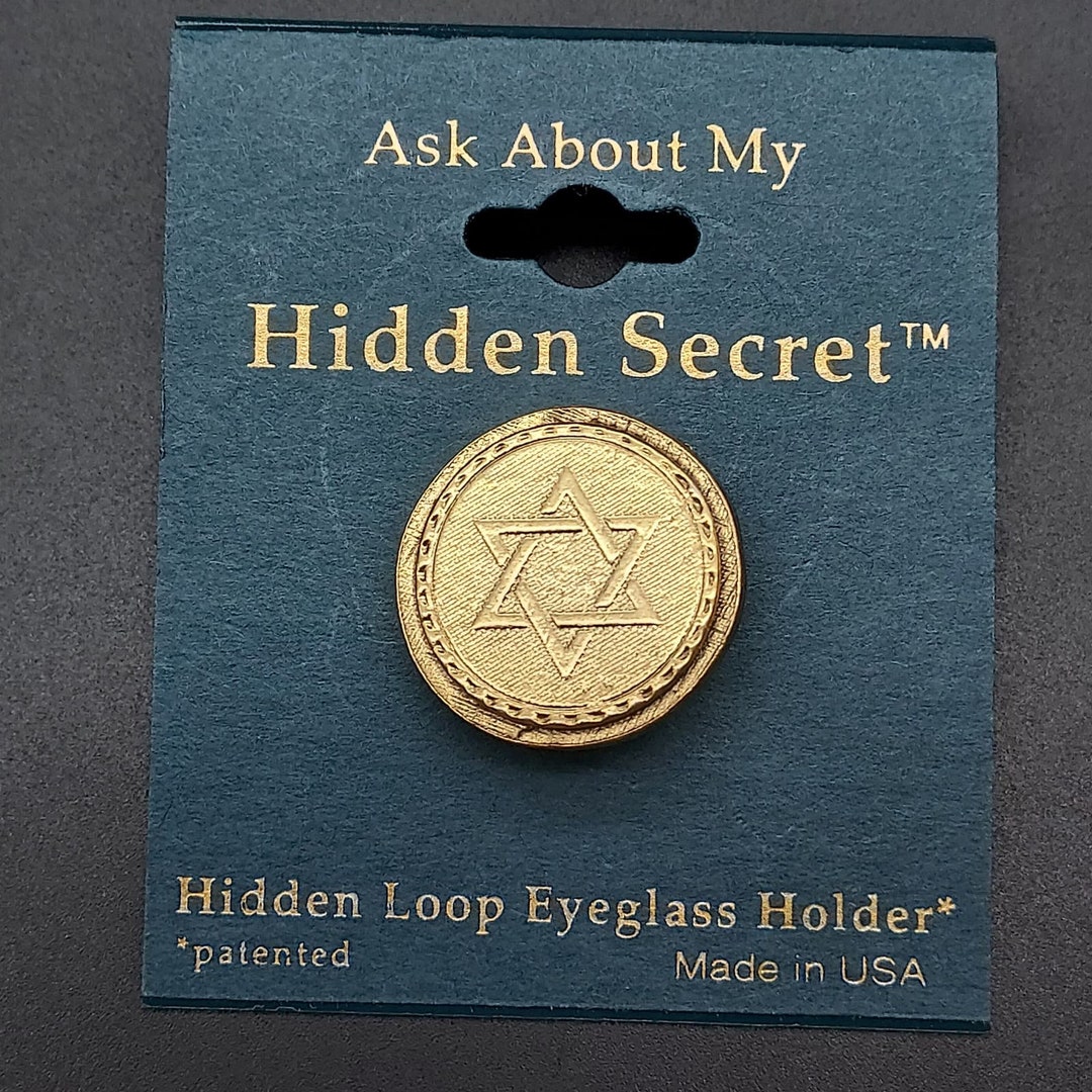 Star of David Pin Brooch Hidden Loop Glassses/id/badge Holder NOS ...