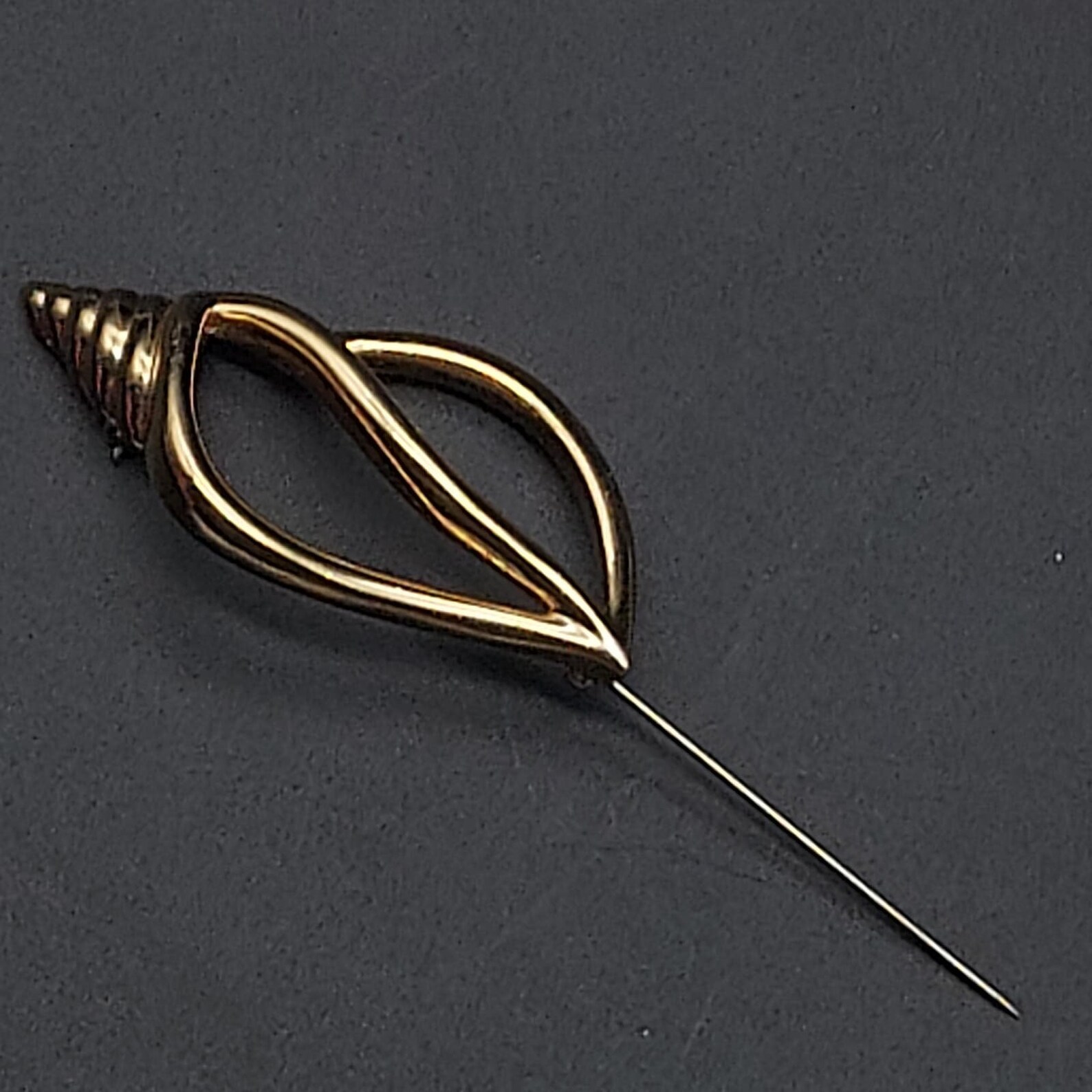 Trifari Gold Tone Sea Shell Brooch Beach Theme Conch Shell Vintage ...