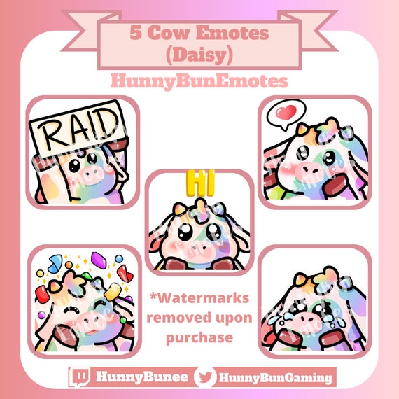 5 Standard Emotes 1 Animated Emote - Etsy