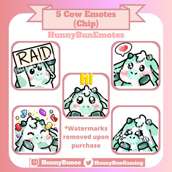 5 Standard Emotes 1 Animated Emote - Etsy