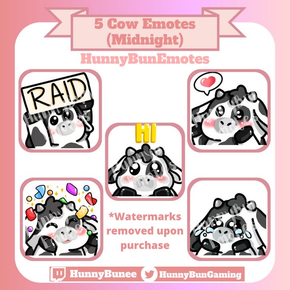 5 Standard Emotes 1 Animated Emote - Etsy