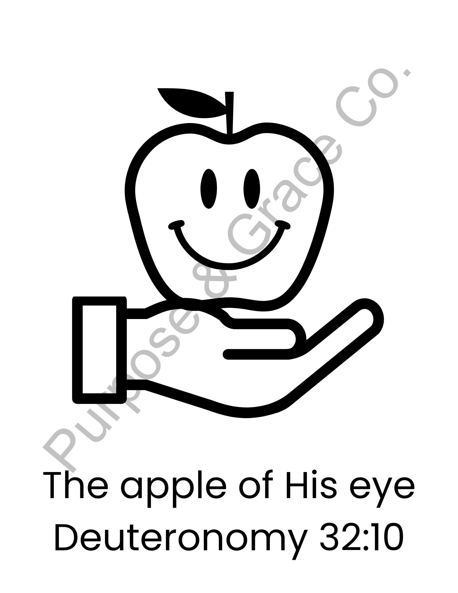The Apple of His Eye Coloring Pages Printable - Etsy