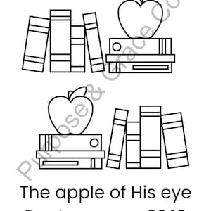The Apple of His Eye Coloring Pages Printable - Etsy