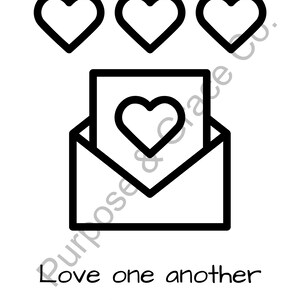 Love One Another Coloring Pages Printable - Etsy
