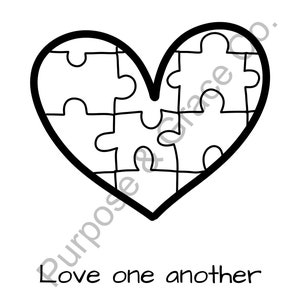 Love One Another Coloring Pages Printable - Etsy