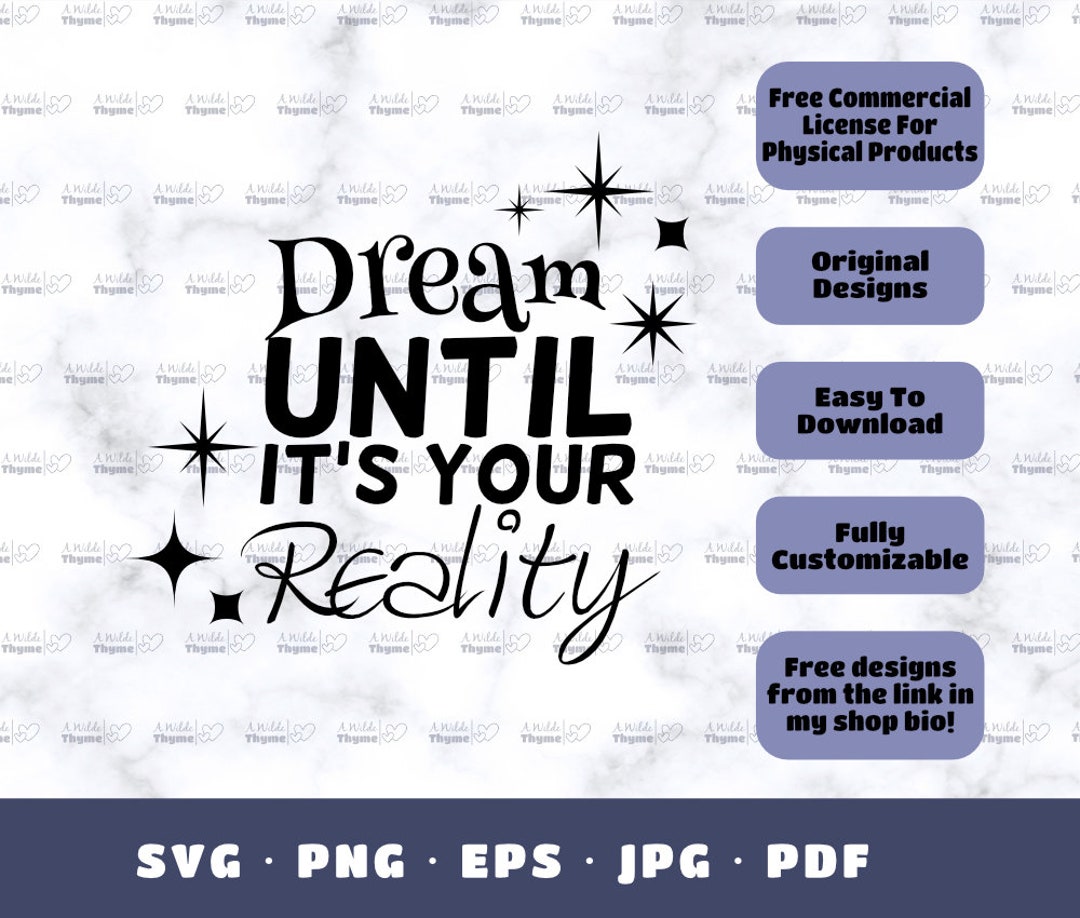 Dream, Svg, Motivational Svg, Inspirational Svg, Inspire Svg ...