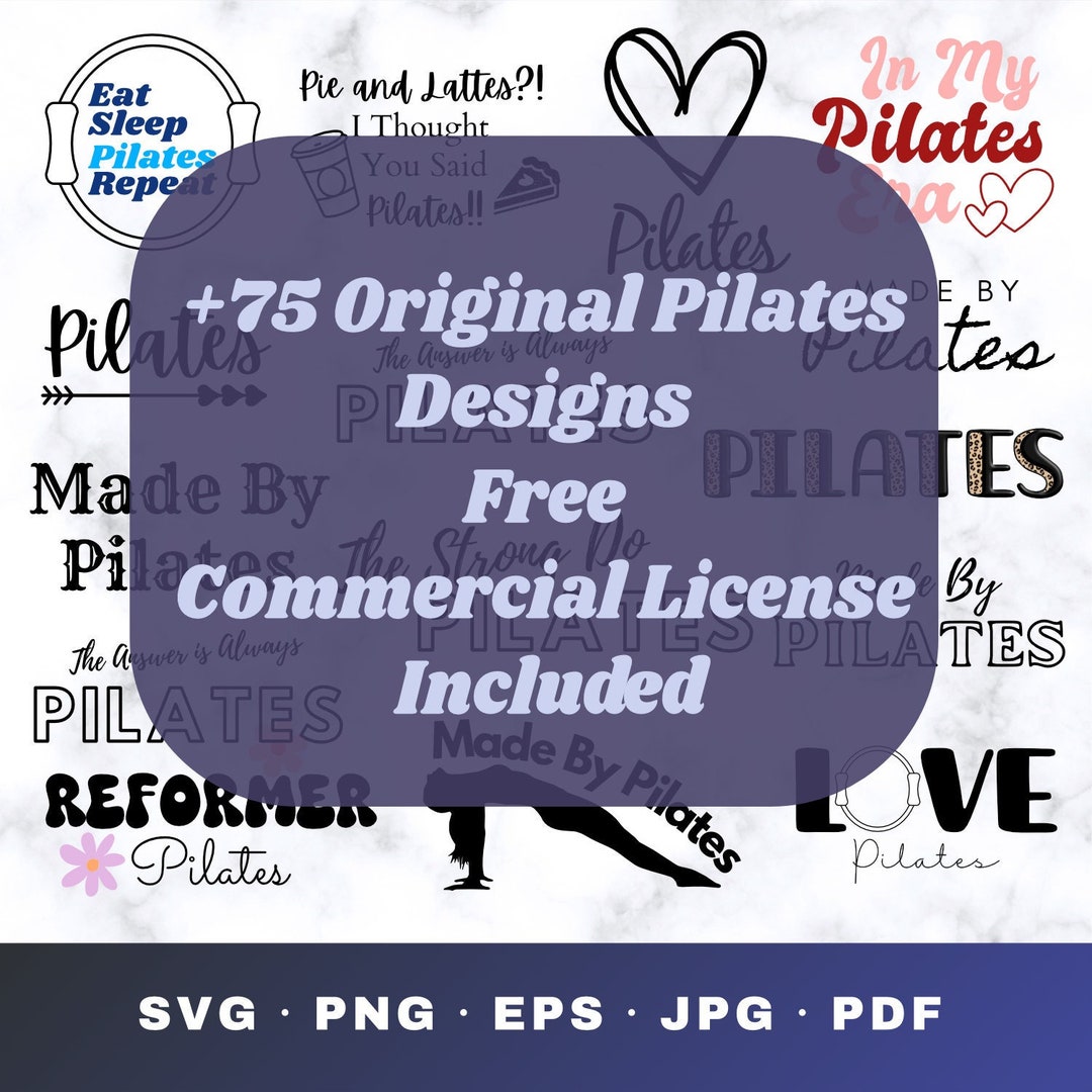 75 Ultimate Pilates Svg Png Bundle Pilates Instructor Gift Fitness ...