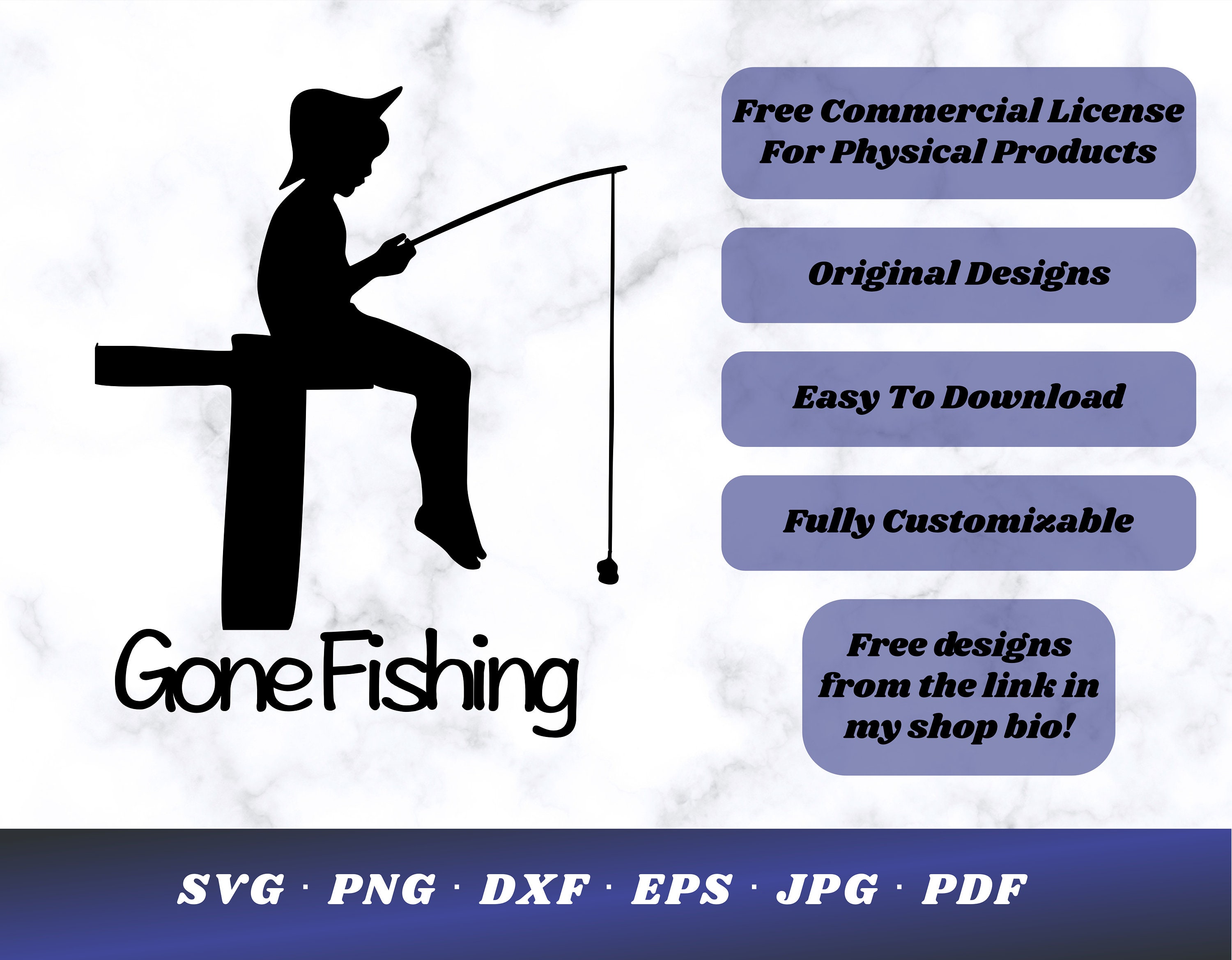 Gone Fishing, Fishing Svg, Fishing Png, Fishing Silhouette, Fishing ...