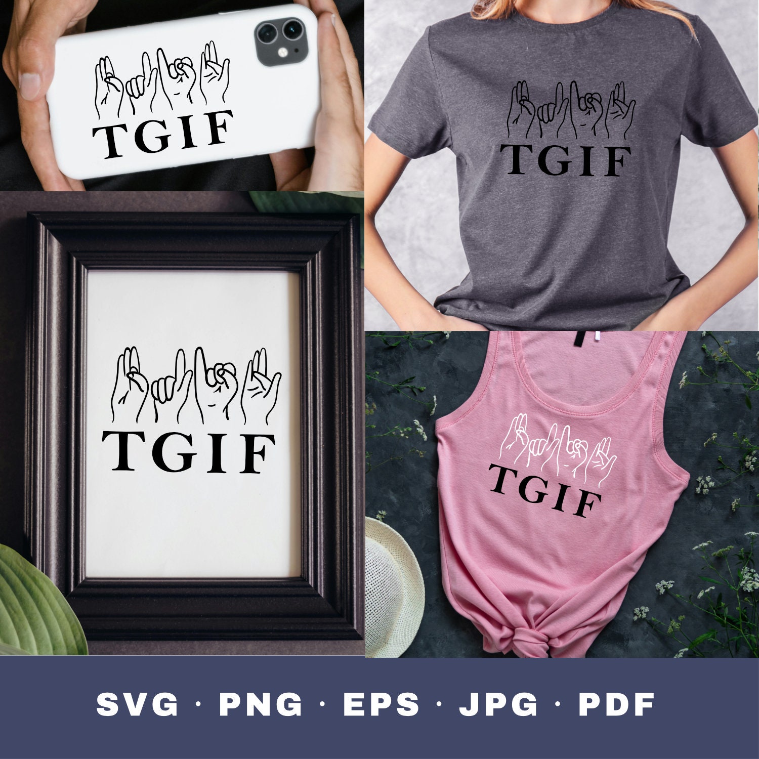 ASL Svg, TGIF, Sign Language Svg, TGIF Svg, Tgif Png, Asl Png, Sign ...