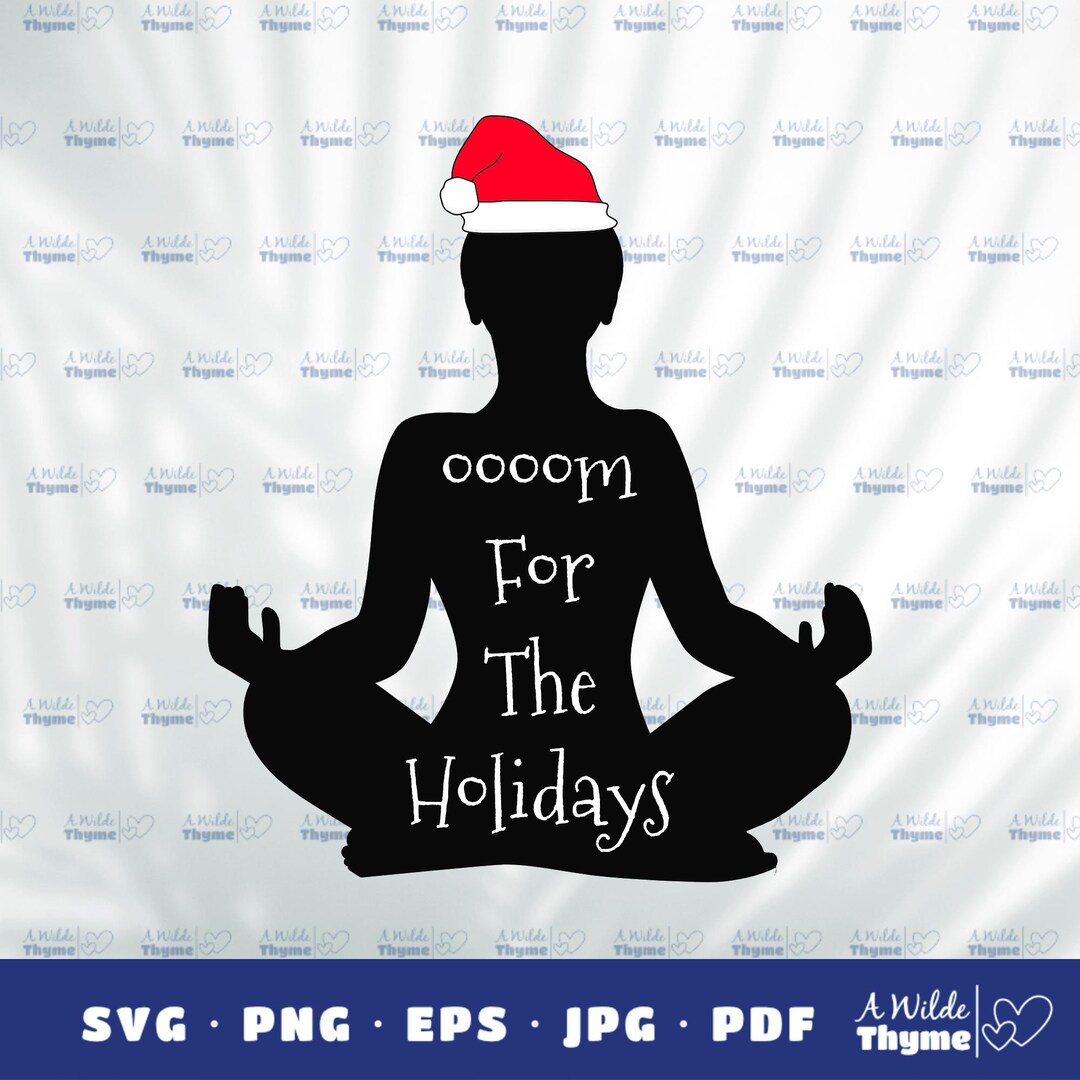 Yoga Weihnachten SVG Png Clipart Yoga Wortspiel Ooom Für Die Feiertage ...