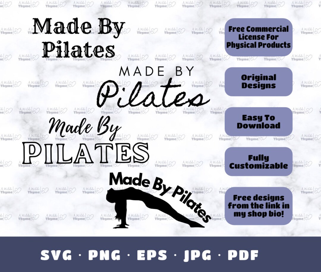 Pilates Svg Png Bundle Exercise Svg Fitness Svg Workout Svg Made by ...