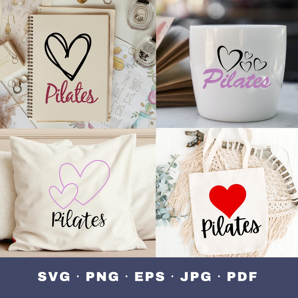 75+ Ultimate Pilates Svg Png Bundle Pilates Instructor Gift Fitness ...