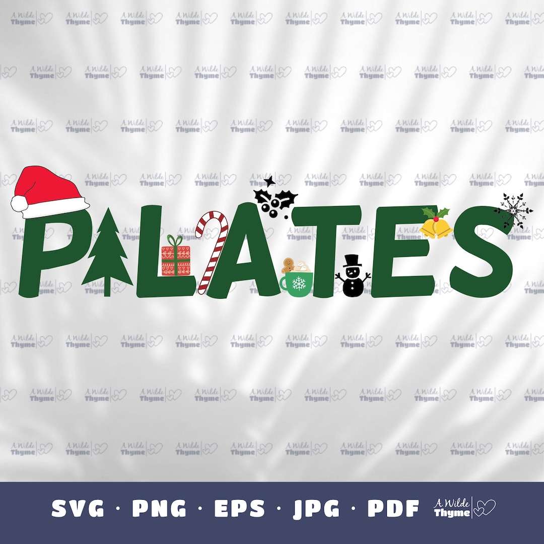 Pilates Christmas Svg Png Santa Hat Christmas Tree Snowman Candy Cane ...