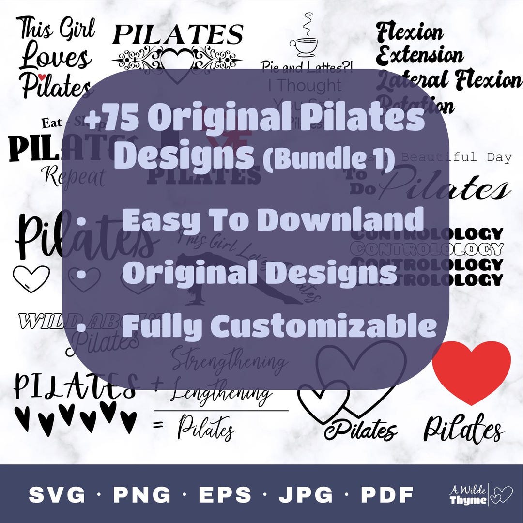 Ultimate Pilates Bundle Svg Png Magic Circle Reformer Pilates Student ...